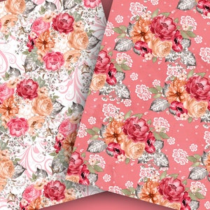 Watercolor Sunset Digital Paper Pack, Summer, Autumn Watercolor Flower ...