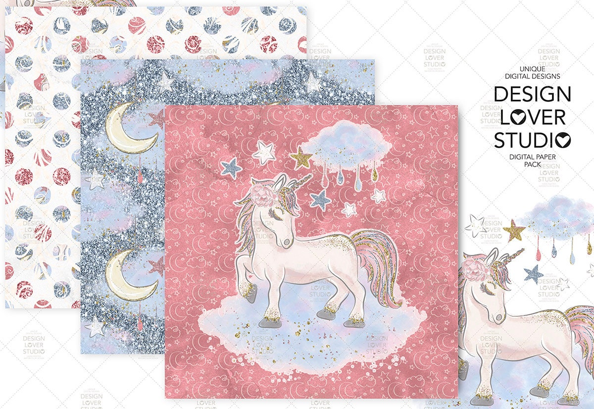 I Believe in Unicorns Digital Paper Pack Unicorn Seamless - Etsy