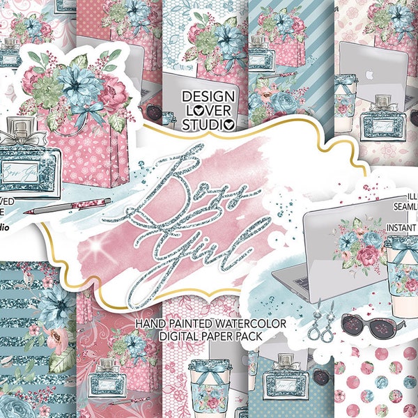 Girl Digital Paper - Etsy