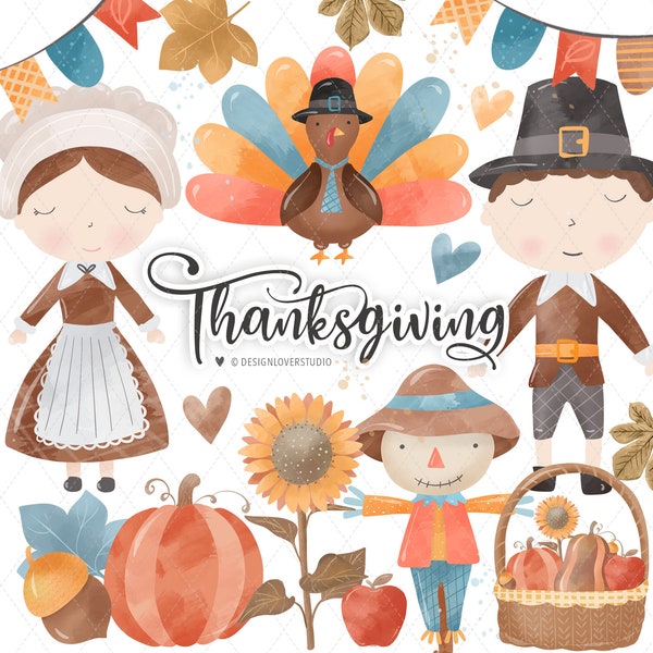 Clip Art Thanksgiving - Etsy