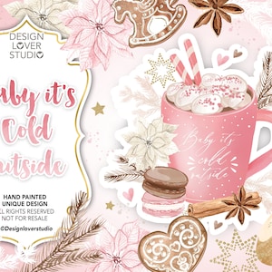 Baby It's Cold Outside Design, Xmas Clipart, Cute Christmas Clip Art ...