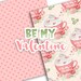 Be My Valentine Digital Paper Pack, Pattern, Romantic Watercolor ...
