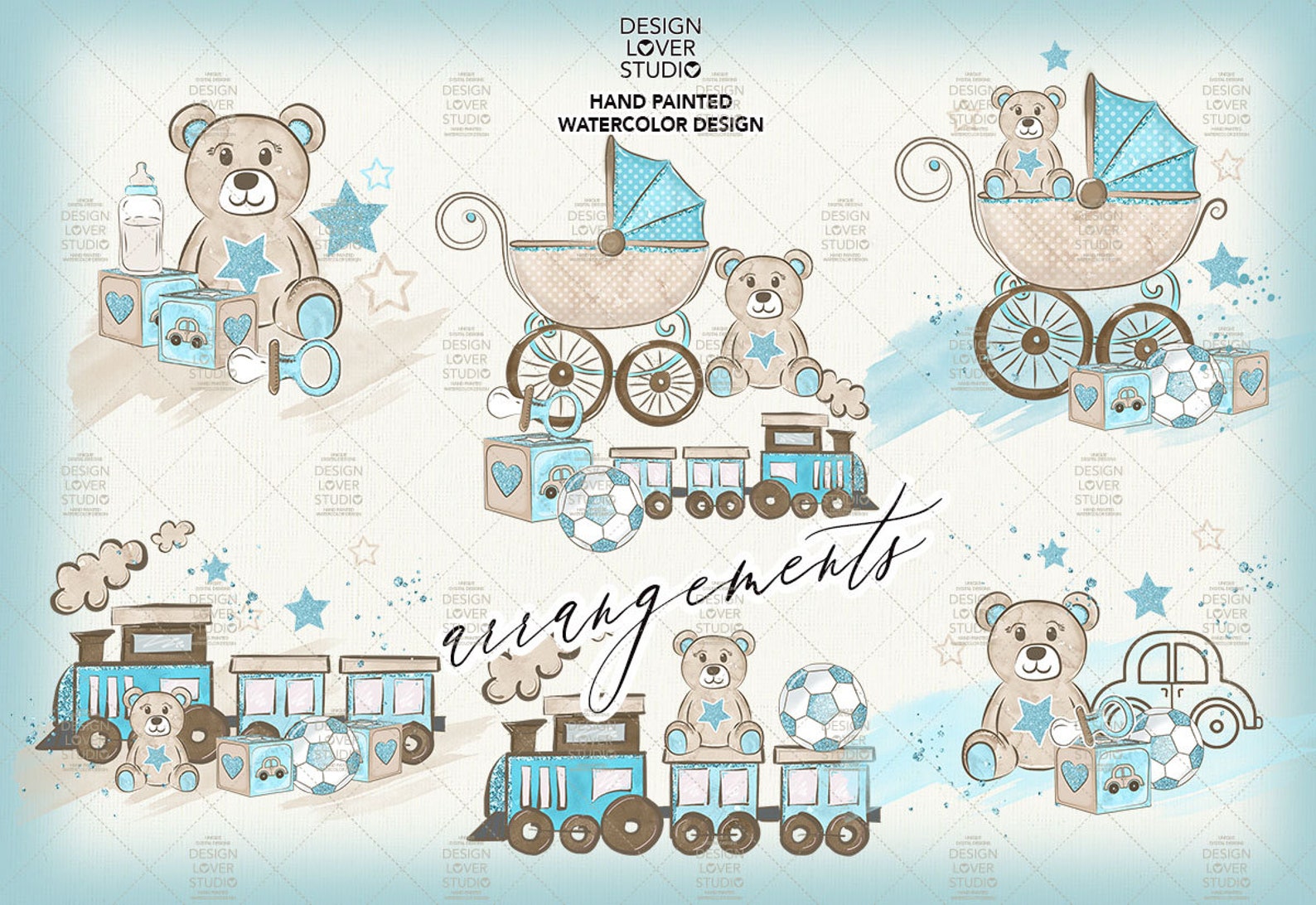 Baby Boy Design Baby Clipart Cute Baby Bear Clip Art | Etsy