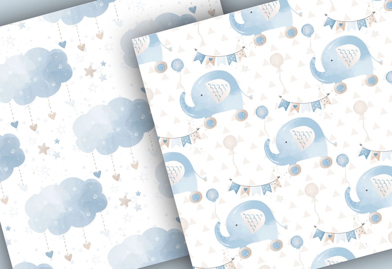 Nursery Baby Boy Rainbows Digital Paper Pack Baby Boy - Etsy