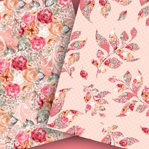 Watercolor Sunset Digital Paper Pack, Summer, Autumn Watercolor Flower ...