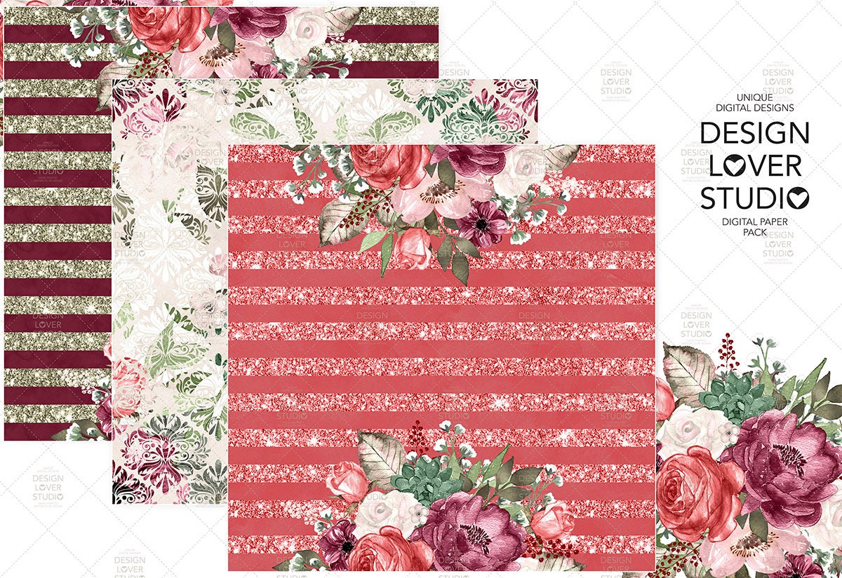 Watercolor CHAMPAGNE AND WINE Digital Paper Summer Autumn - Etsy