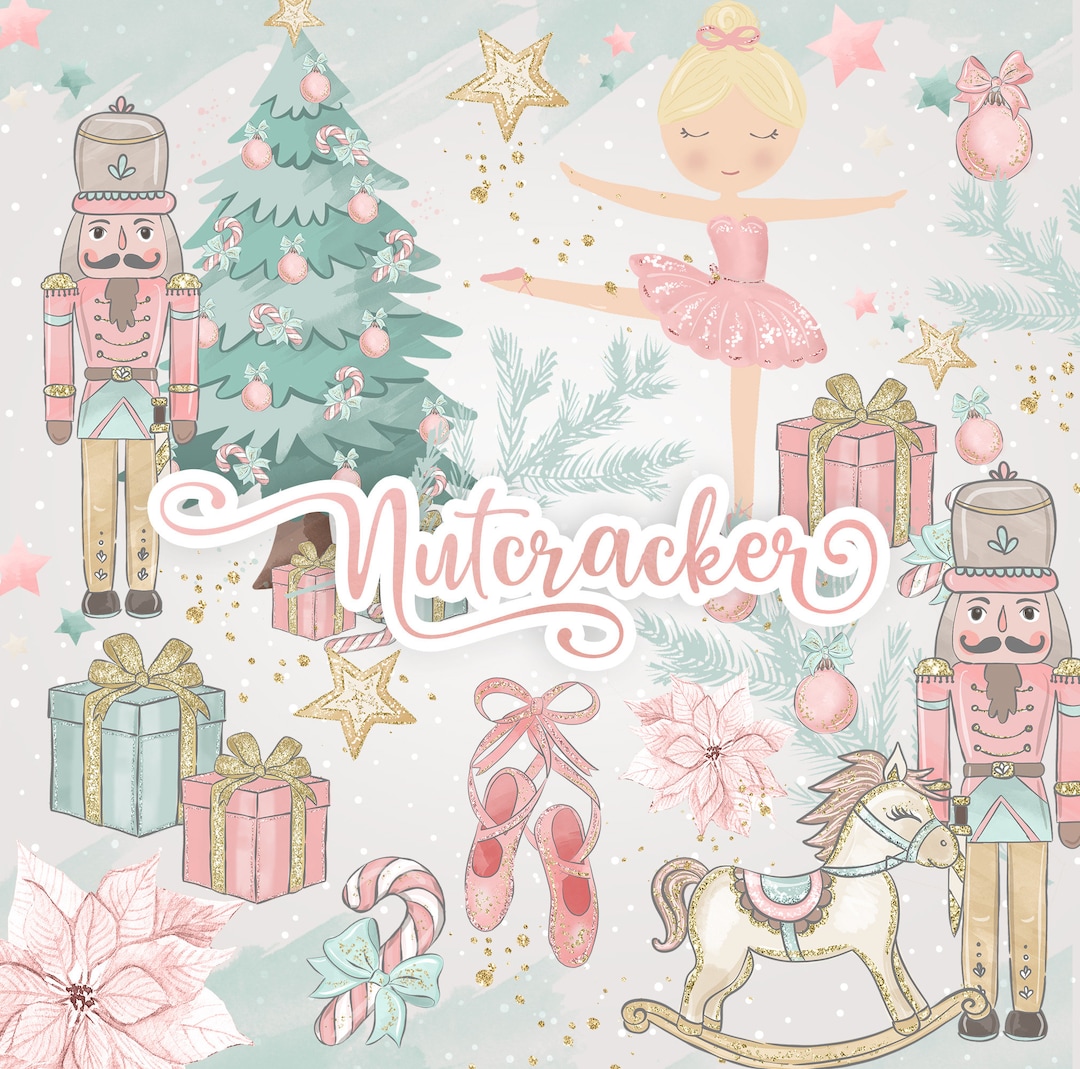 Nutcracker Christmas Digital Design, Xmas Clipart, Cute Christmas ...