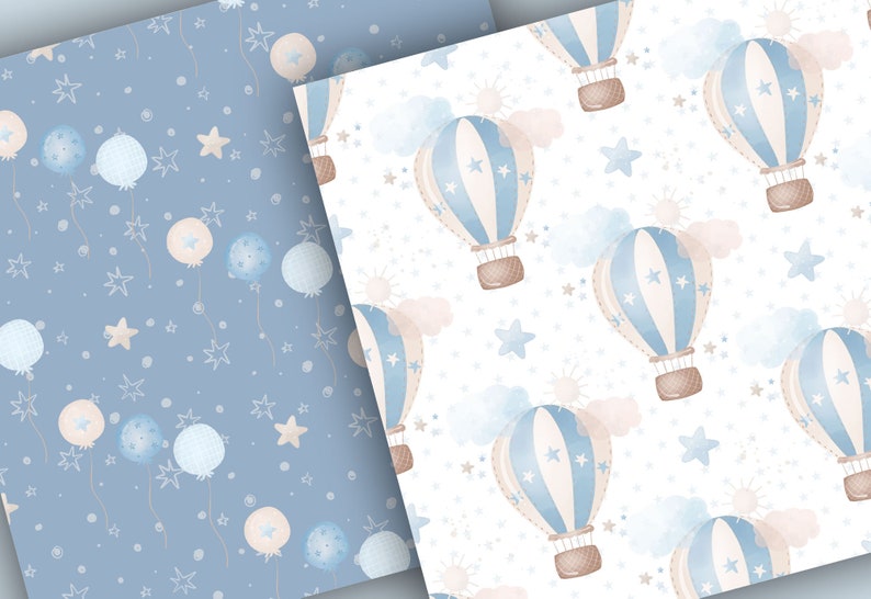 Nursery Baby Boy Rainbows Digital Paper Pack Baby Boy - Etsy