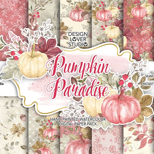 Autumn Digital Papers Fall Watercolor Backgrounds - Etsy