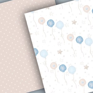 Nursery Baby Boy Rainbows Digital Paper Pack, Baby Boy Nursery, Rainbow ...