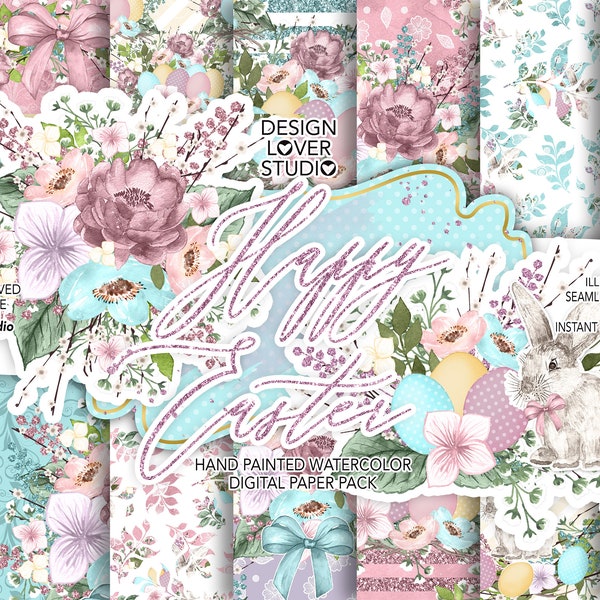 Easter Digital Paper - Etsy