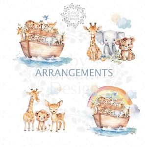 Watercolor Noah's Ark Watercolor Clipart, PNG Noah's Ark Clipart ...