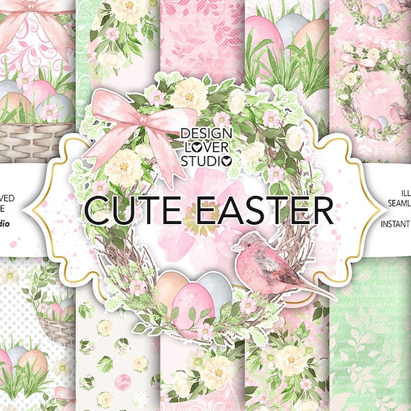 Easter Digital Paper - Etsy