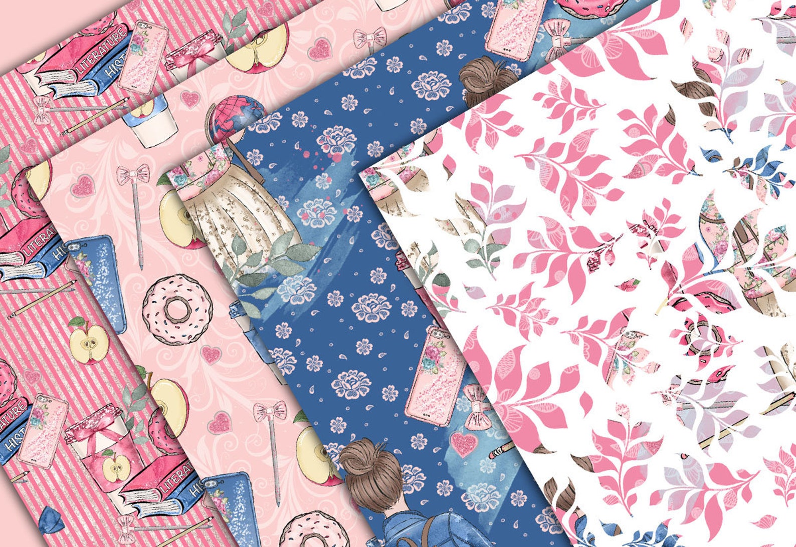 Back to School Digital Paper Planner Clipart School Bus - Etsy