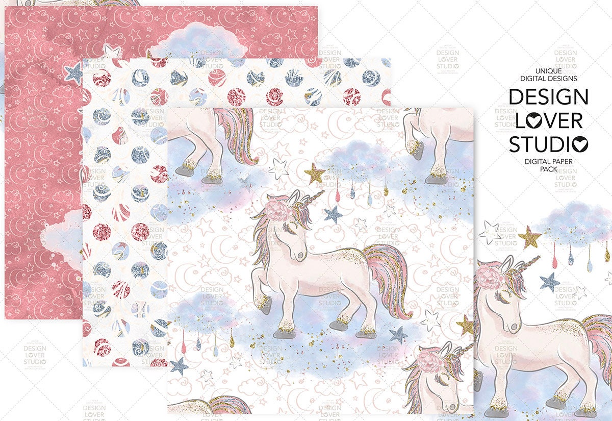 I Believe in Unicorns Digital Paper Pack Unicorn Seamless - Etsy