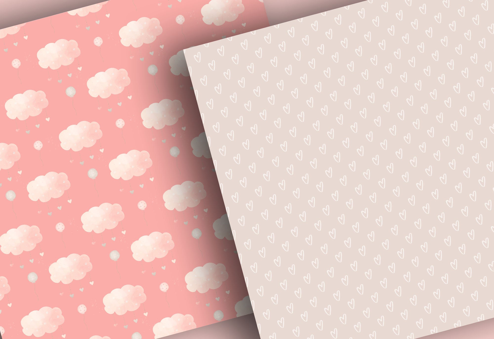 Nursery Baby Girl Rainbows Digital Paper Pack Baby Girl - Etsy
