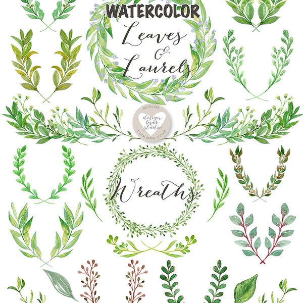 Watercolor Clip Art - Etsy