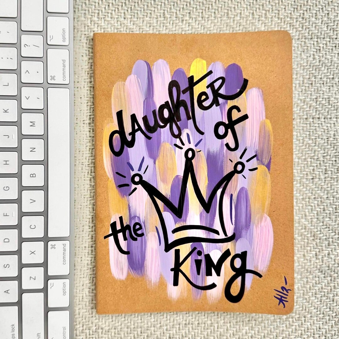 Hand-painted Christian Journal: Daughter of the King, Bible Verse ...