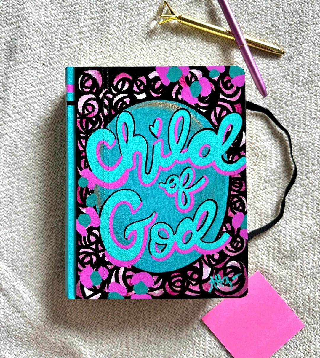 Painted Bible, NIV Journaling Bible, Child of God, Preppy Goth ...