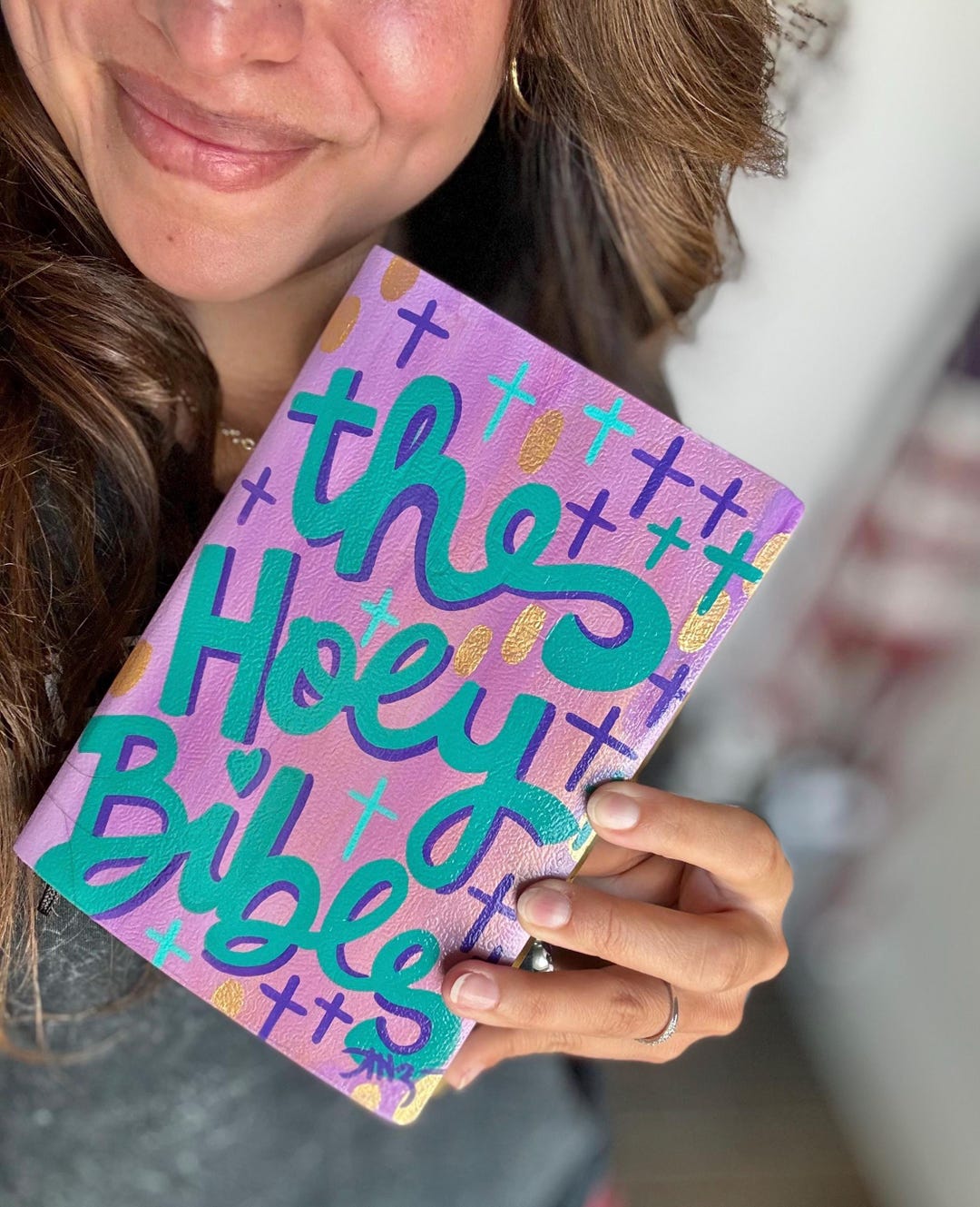 Choose Your KJV Bible Hand Painted KJV Holy Bibles, Preppy Style Women ...