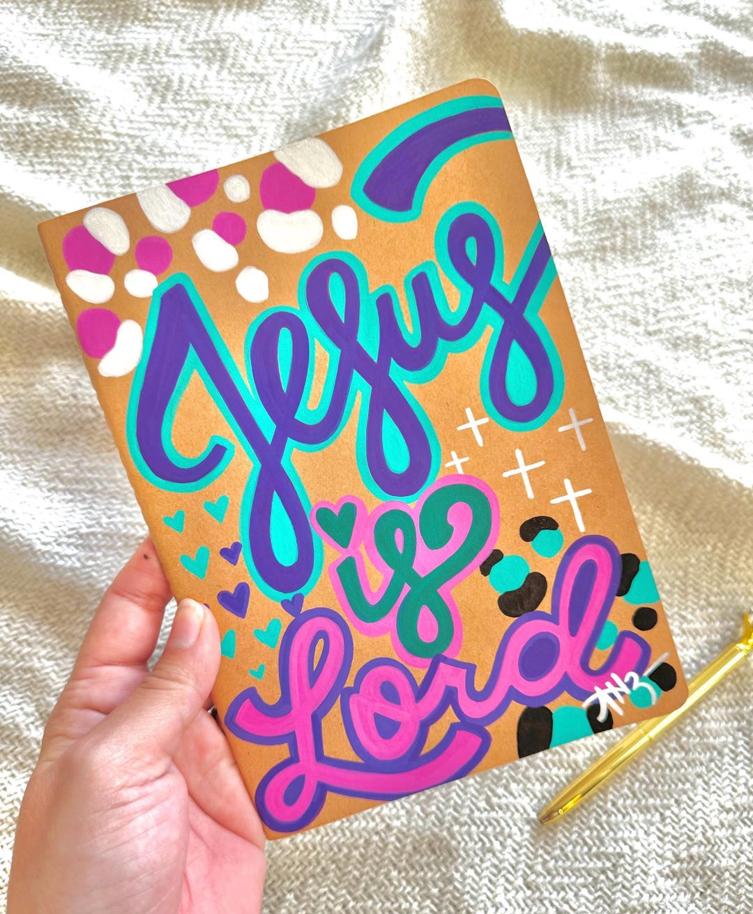 Preppy Style Journals, Jesus is Lord Hand Painted Prayer Journal ...