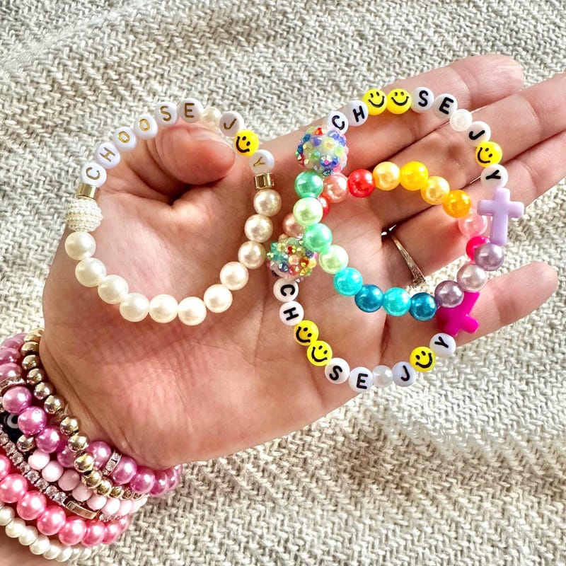 Bracelet With Word Joy - Etsy