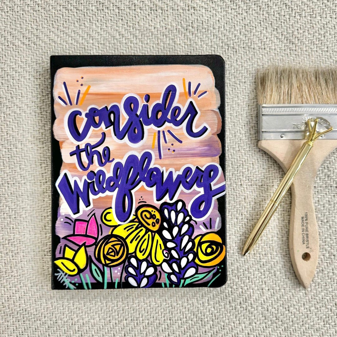 Hand Painted Wildflower Journal: Floral Devotional Notebook - Etsy