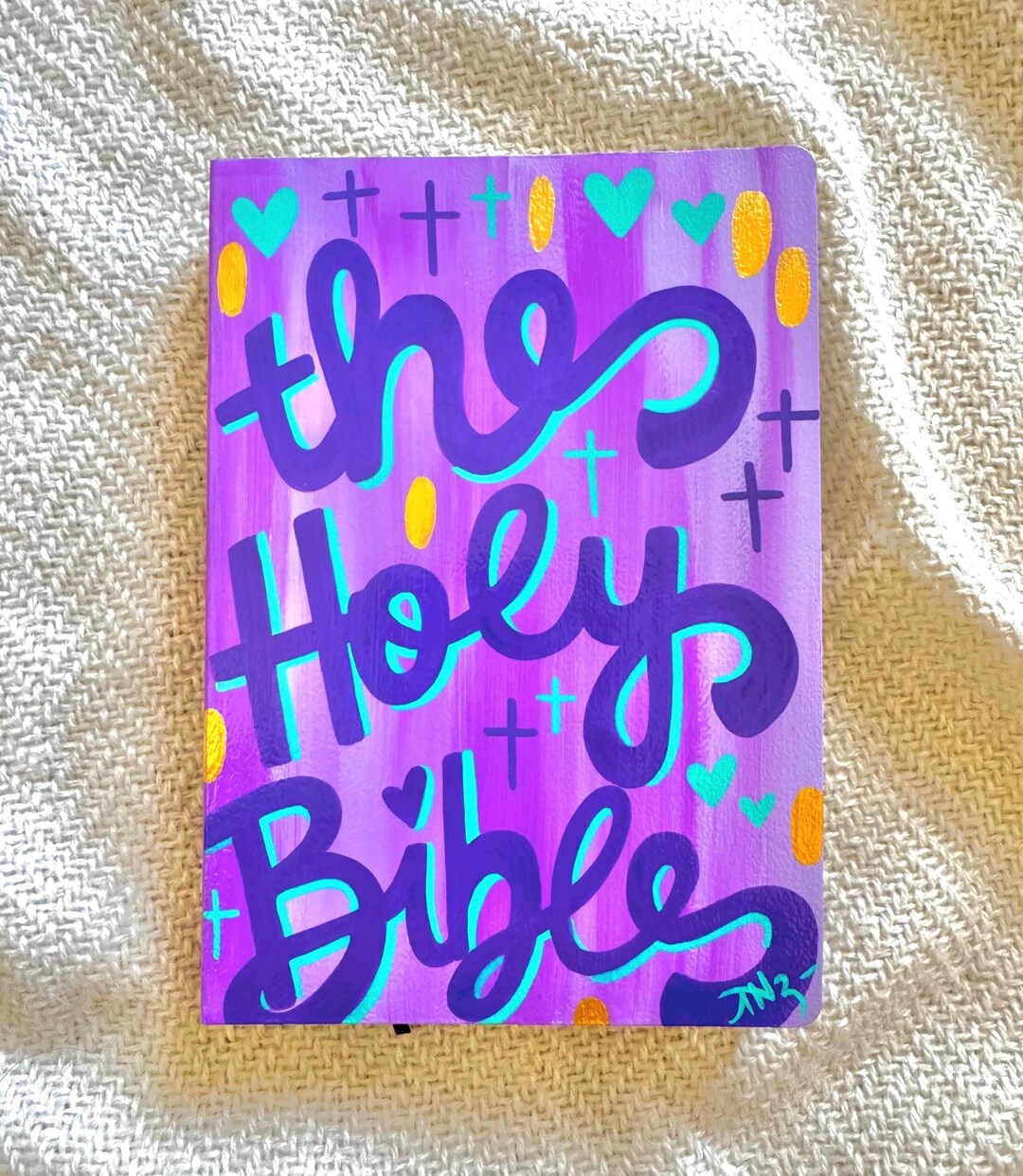Preppy Hand Painted KJV, King James Version Bible Cute Preppy Design ...