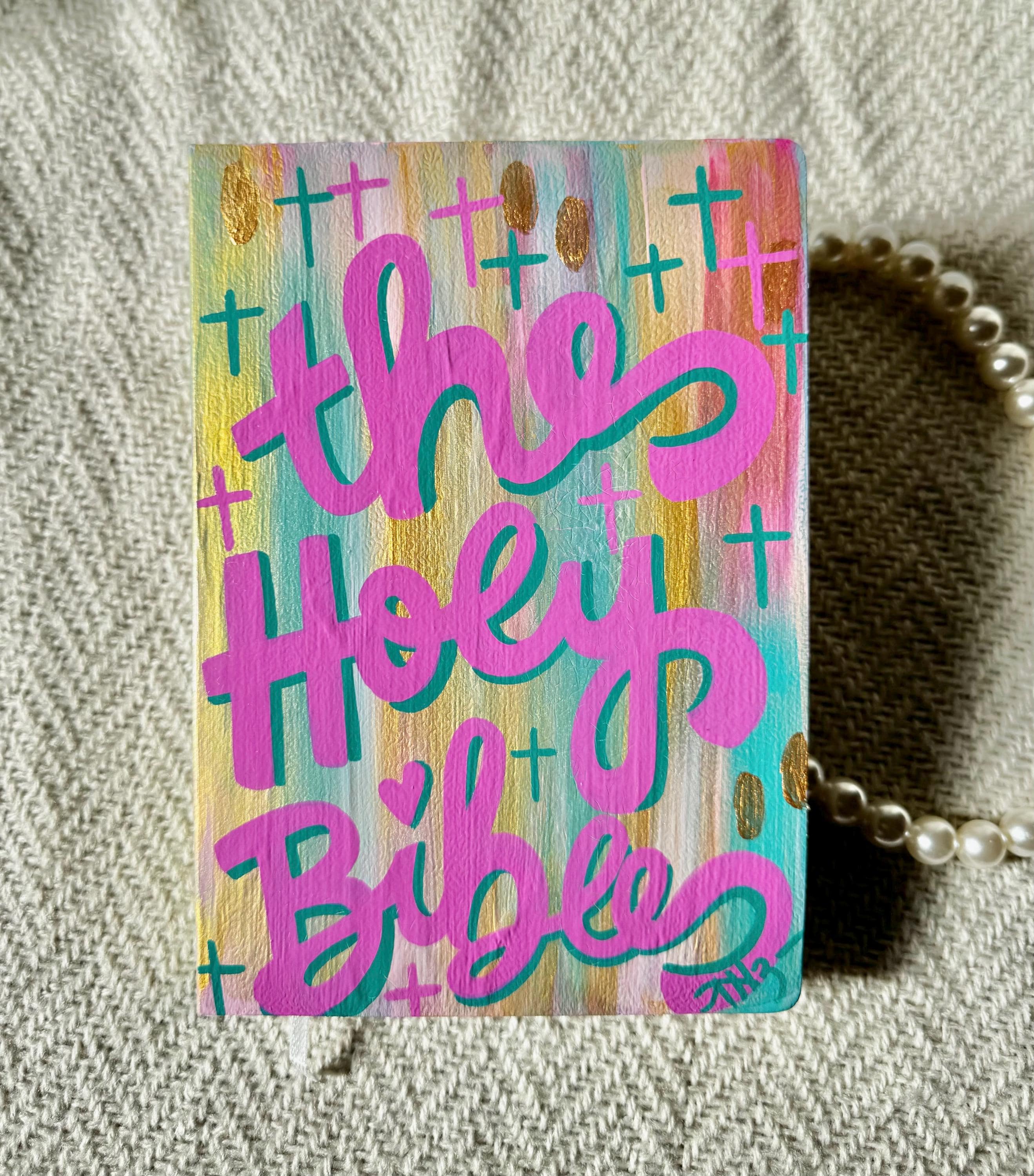Choose Your KJV Bible Hand Painted KJV Holy Bibles, Preppy Style Women ...