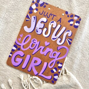 Jesus Loving Girl Clipboard, Ready to Ship Painted Clipboard, Bible ...