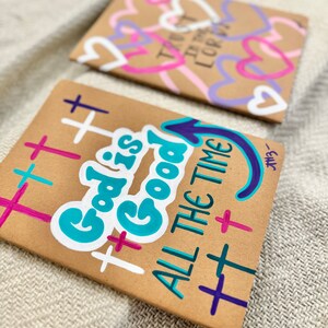 Trust in the Lord, God is Good, Preppy Style Hand Painted Notebook ...