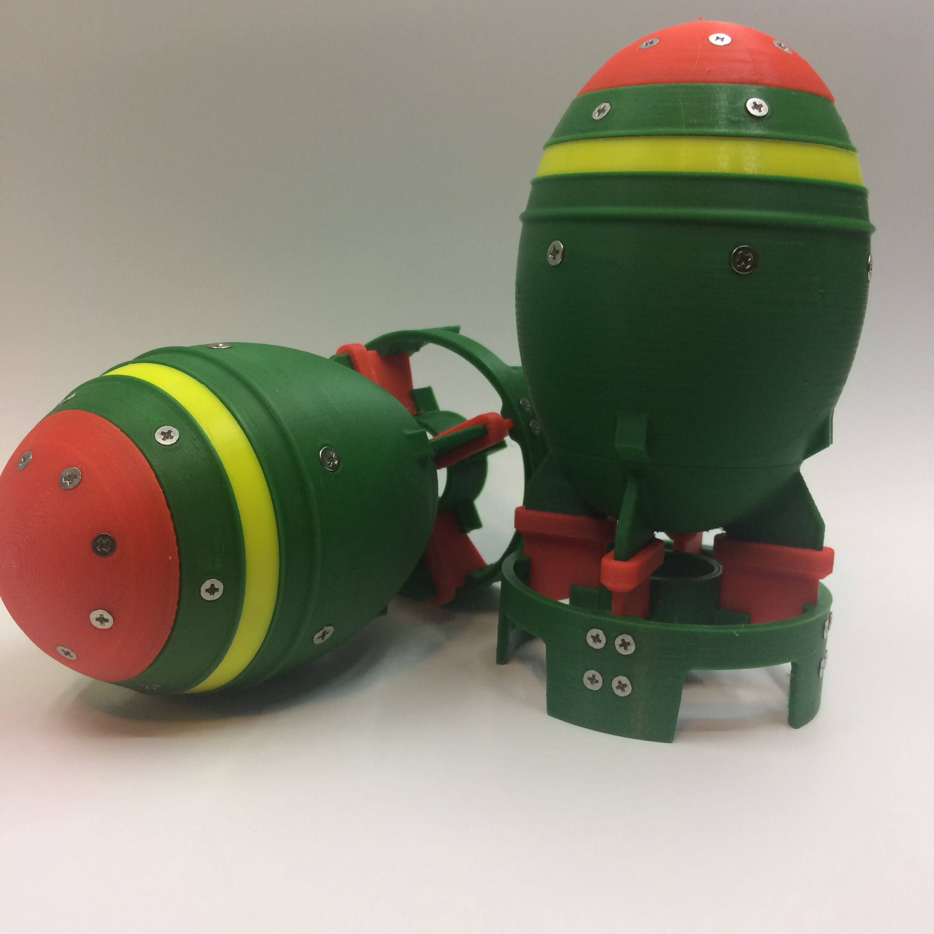 3D Printed Fallout Mini Nuke Storage Container Screw On - Etsy