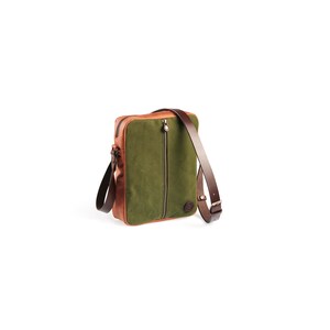 Small Shoulder Bag Mini Bag for Men Canvas and Leather - Etsy
