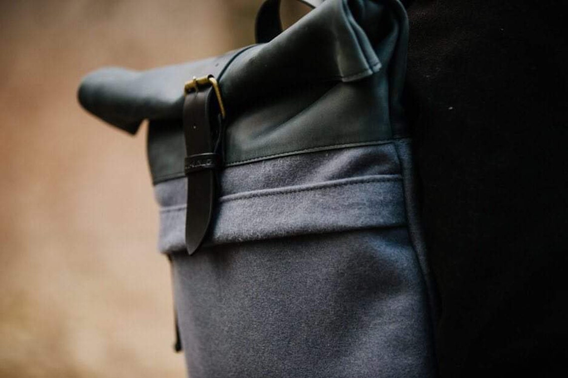 Wool felt backpack Men's laptop backpack | Etsy