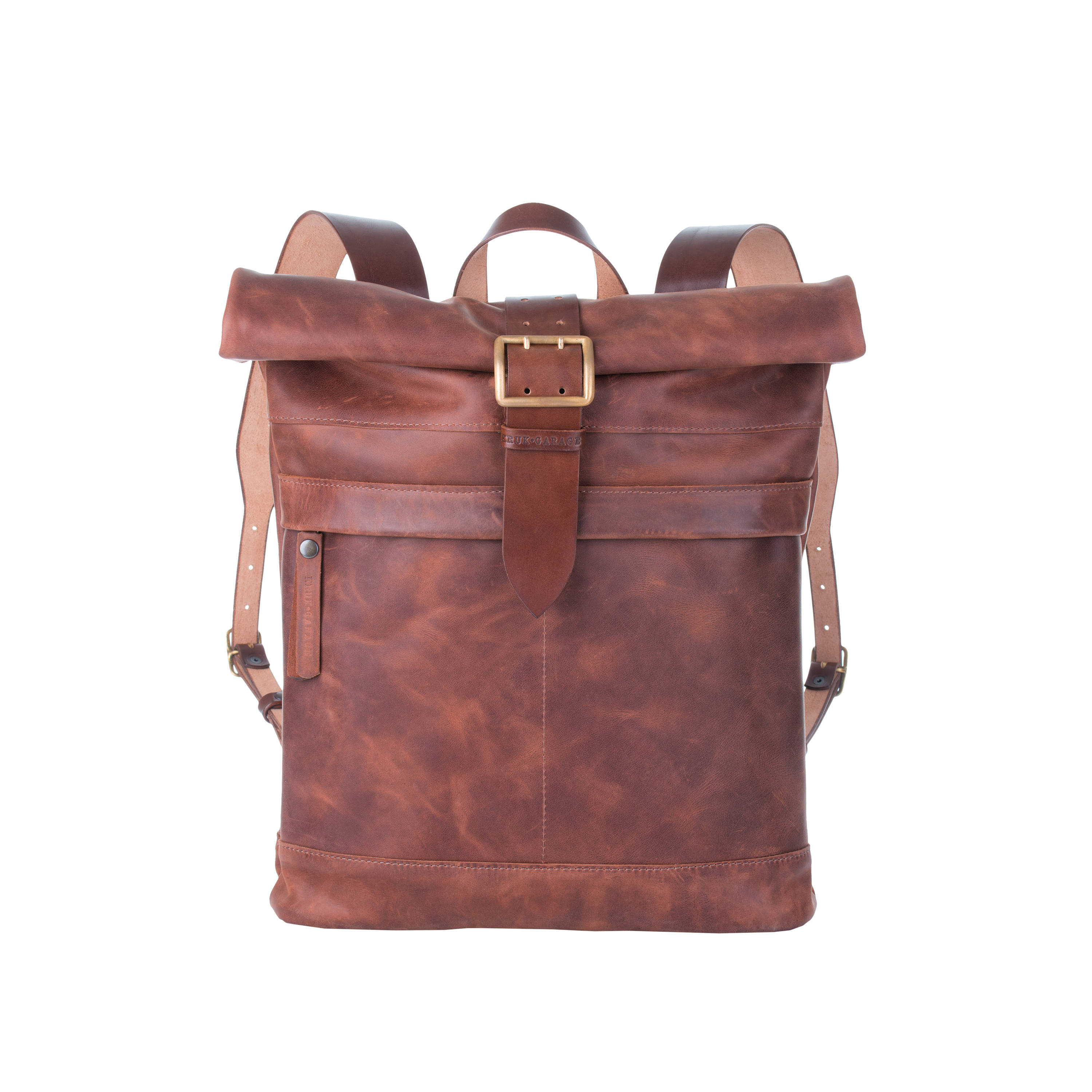 Roll Top Backpack Leather Backpack Laptop Backpack Large Mens - Etsy ...