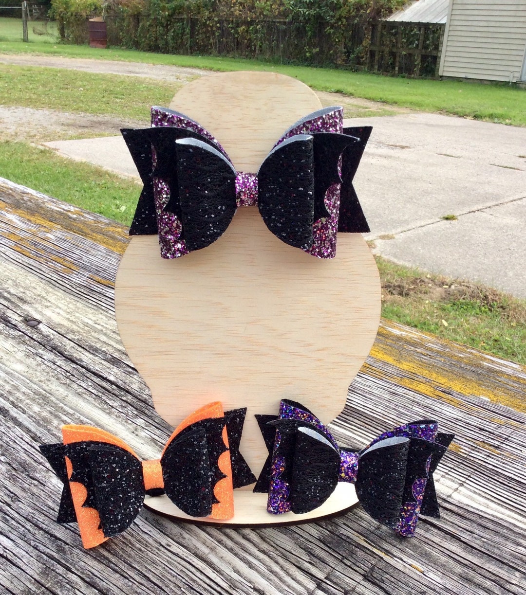Bat Bows/halloween Bows - Etsy