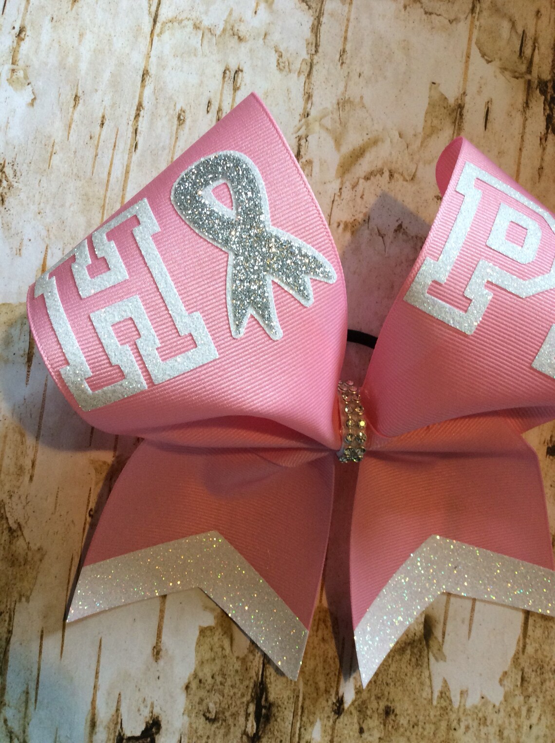 Hope Awareness Bow/cheer Bows/awareness Cheer Bows/pink Cheer | Etsy