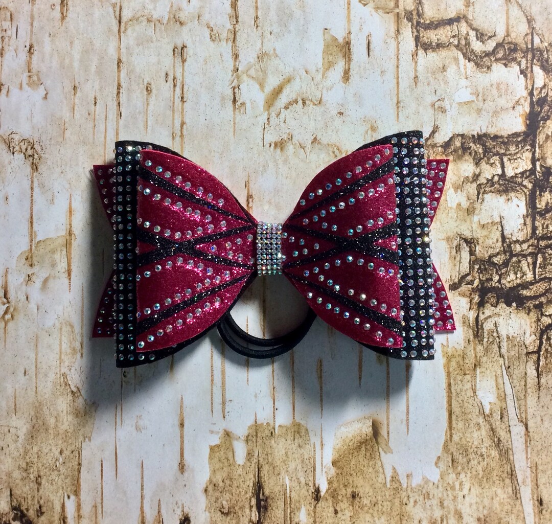 Extreme Bling Bow/cheer Bows/rhinestone Cheer Bows/glitter Cheer Bows ...