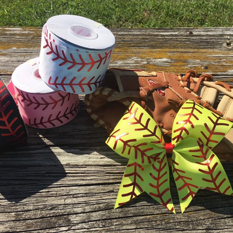 Softball Bow - Etsy