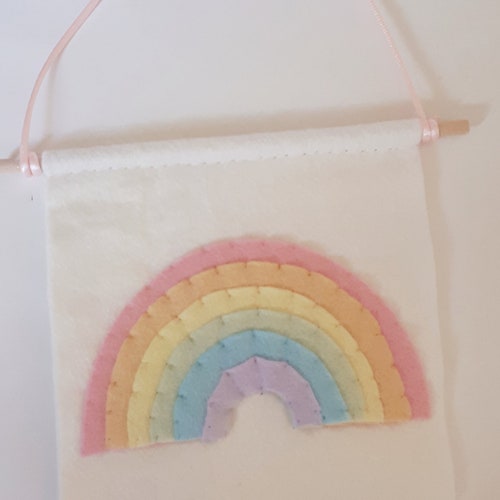 Rainbow Mini Banner Rainbow Pennant Nursery Playroom - Etsy