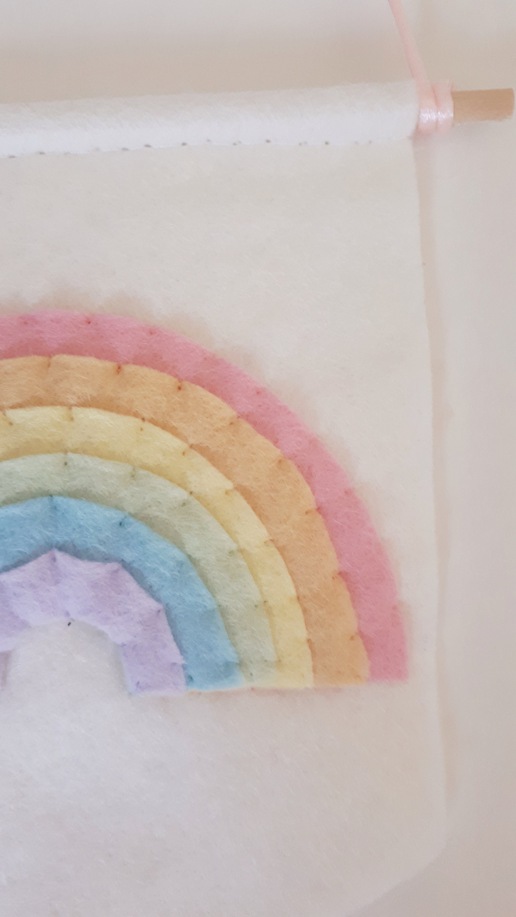 Pastel Rainbow Mini Banner Rainbow Pennant Girls Nursery | Etsy