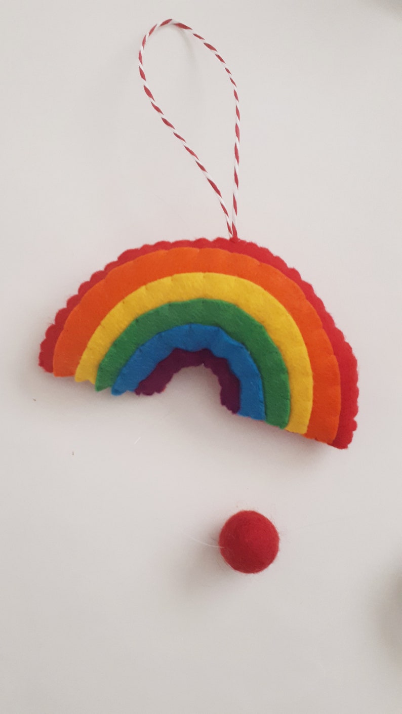 Rainbow Hanging Decoration Rainbow Wall Hanging Child's - Etsy