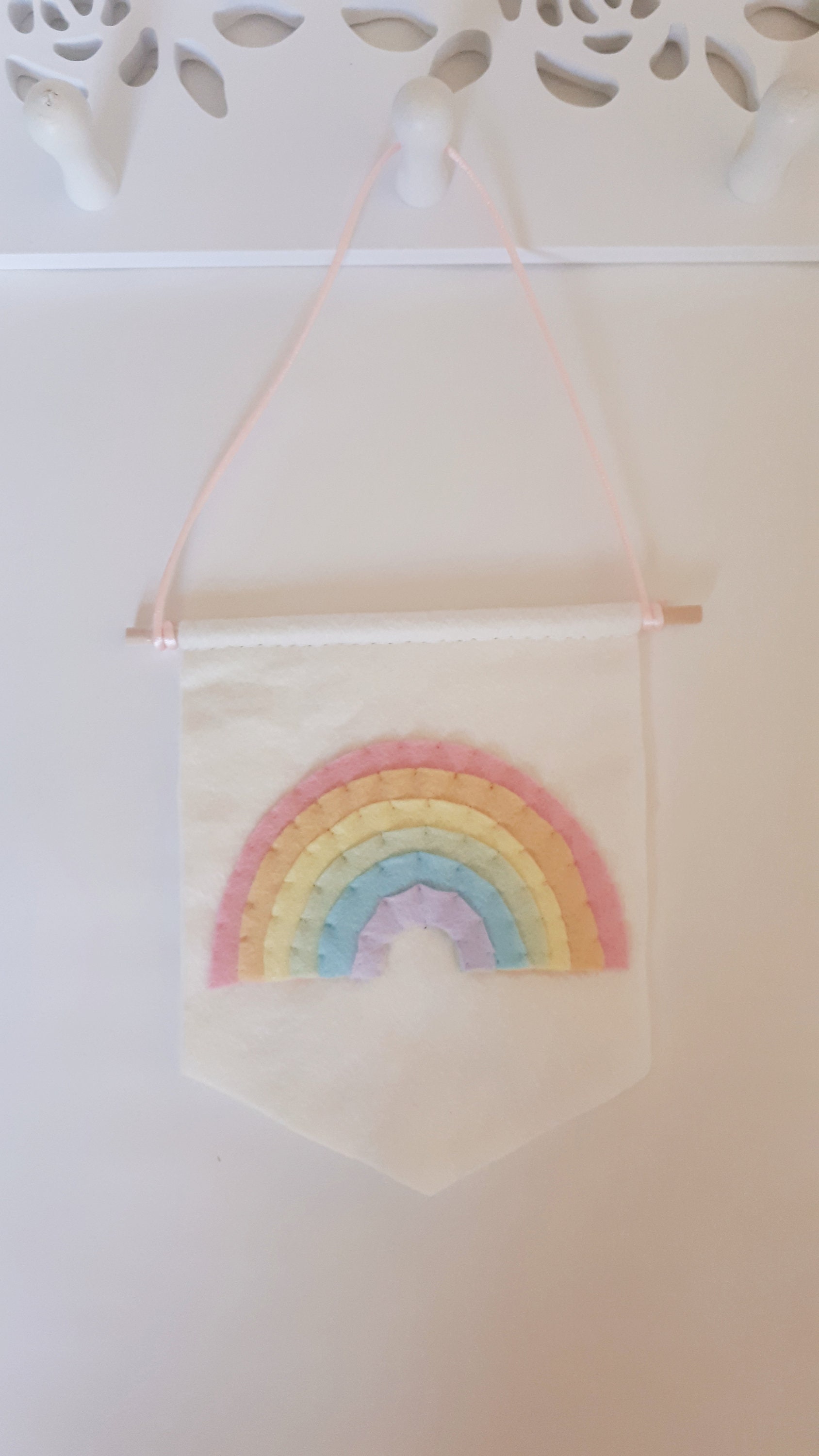 Pastel Rainbow Mini Banner Rainbow Pennant Girls Nursery - Etsy