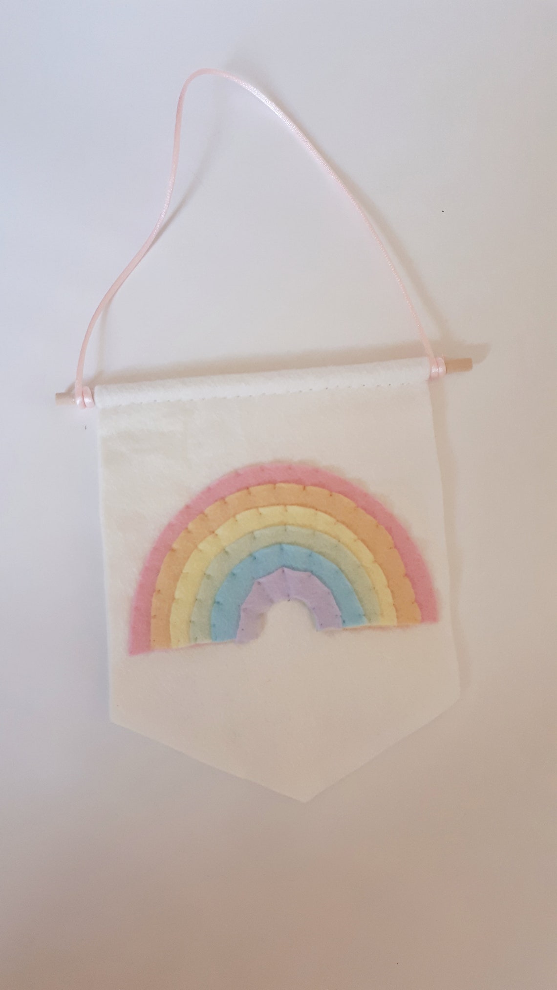 Pastel Rainbow Mini Banner Rainbow Pennant Girls Nursery - Etsy