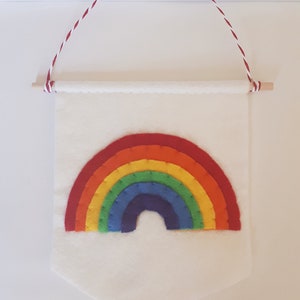 Rainbow Mini Banner, Rainbow Pennant, Nursery, Playroom, Rainbow Decor ...