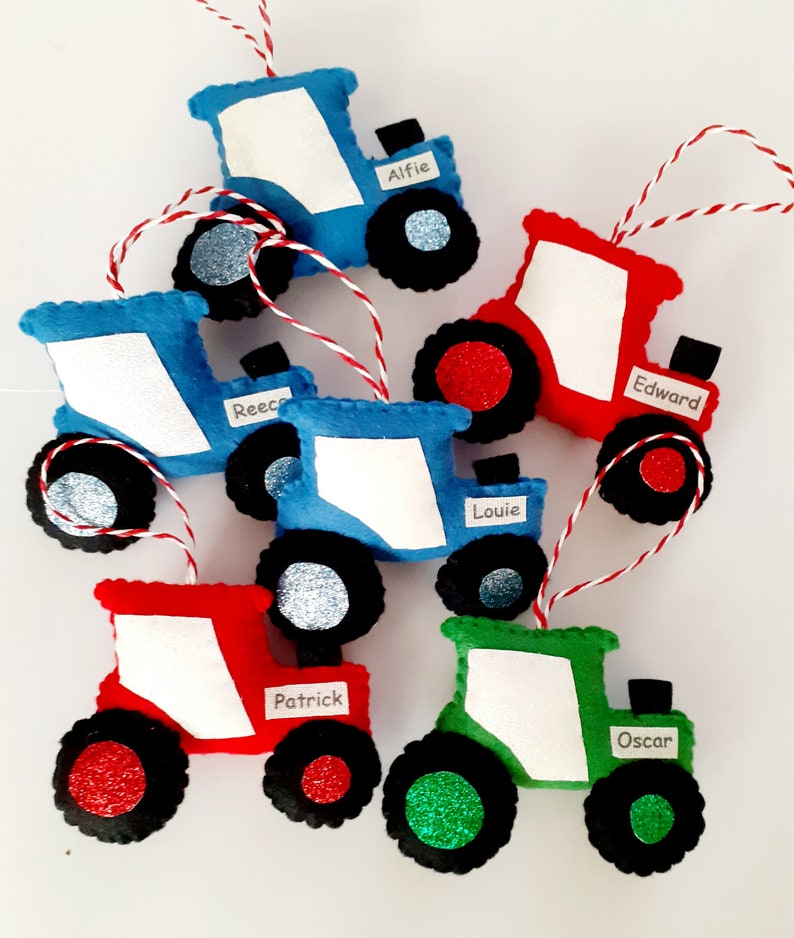 Christmas Tree Tractor Decoration Christmas Tree Decoration - Etsy UK