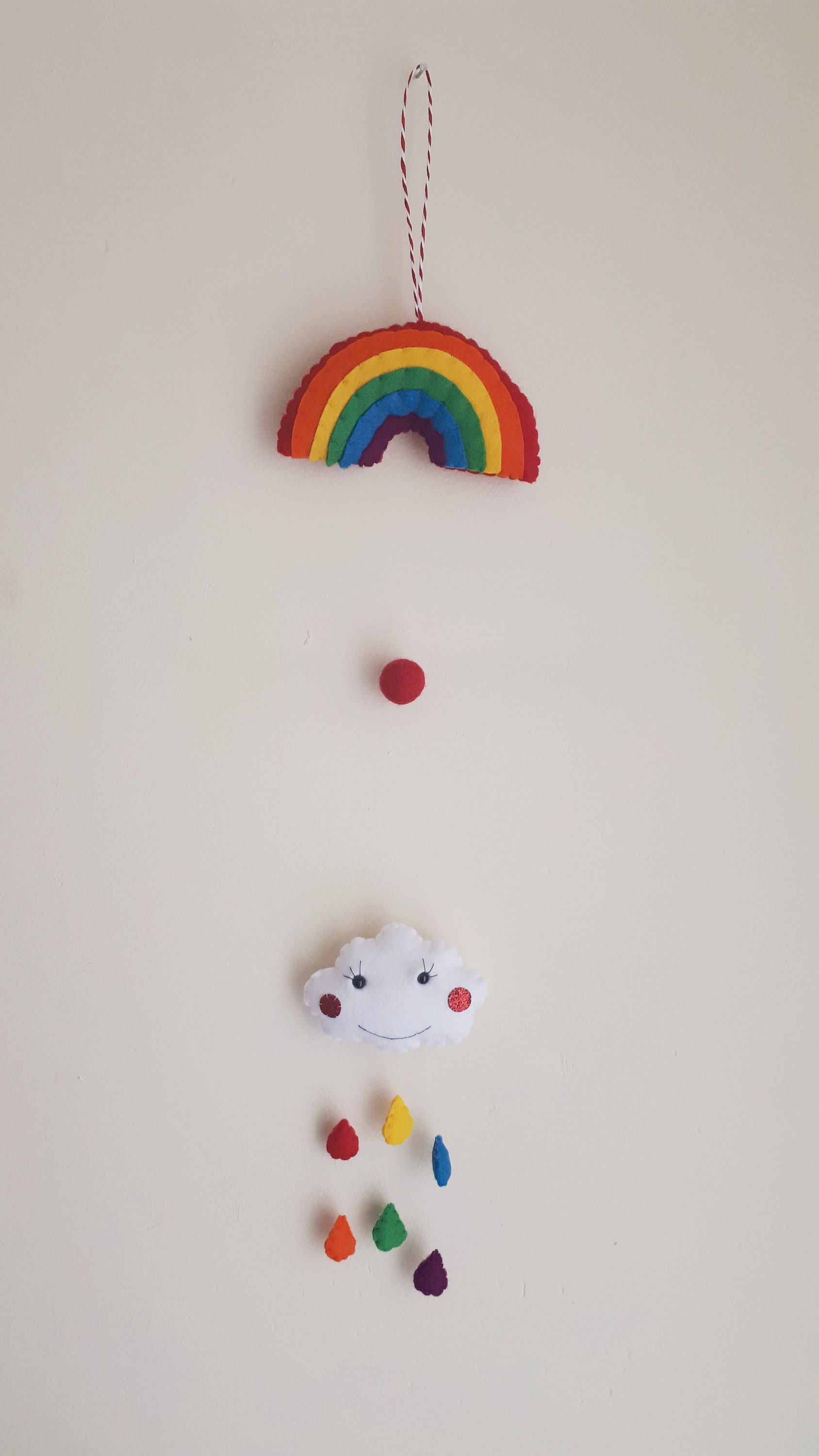 Rainbow Hanging Decoration Rainbow Wall Hanging Child's - Etsy