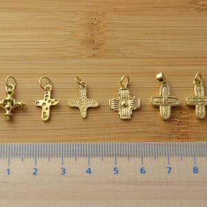 Tiny Gold Cross Gift Solid 18k Gold Cross Mens Cross Graduation Baptism ...