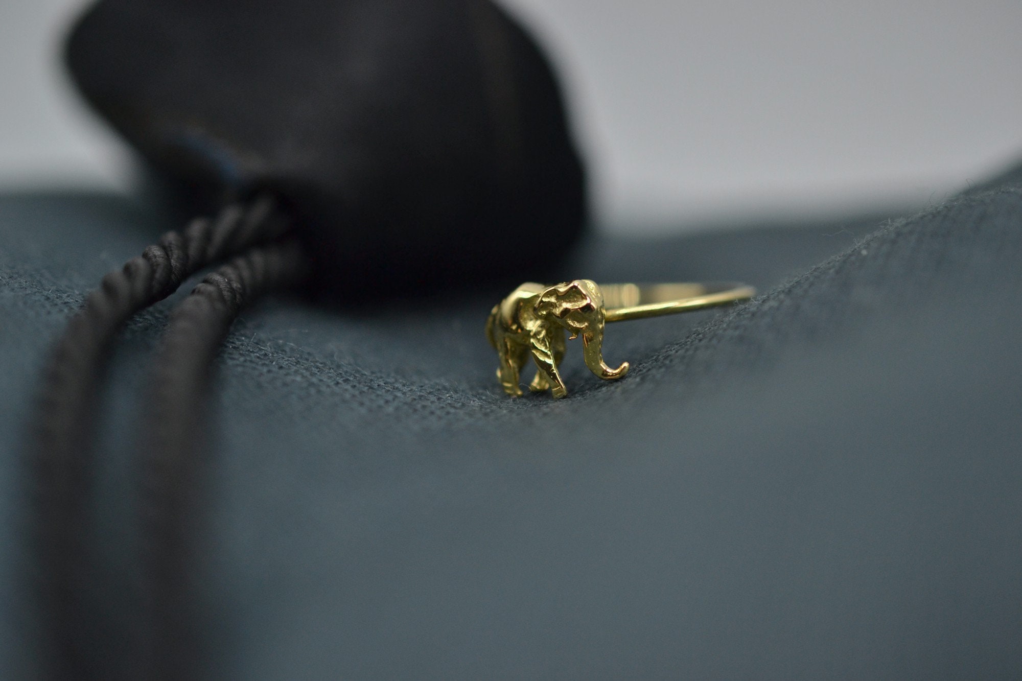 Gold Elephant Ring Solid 18k Gold Ring New Family Ring Baby | Etsy