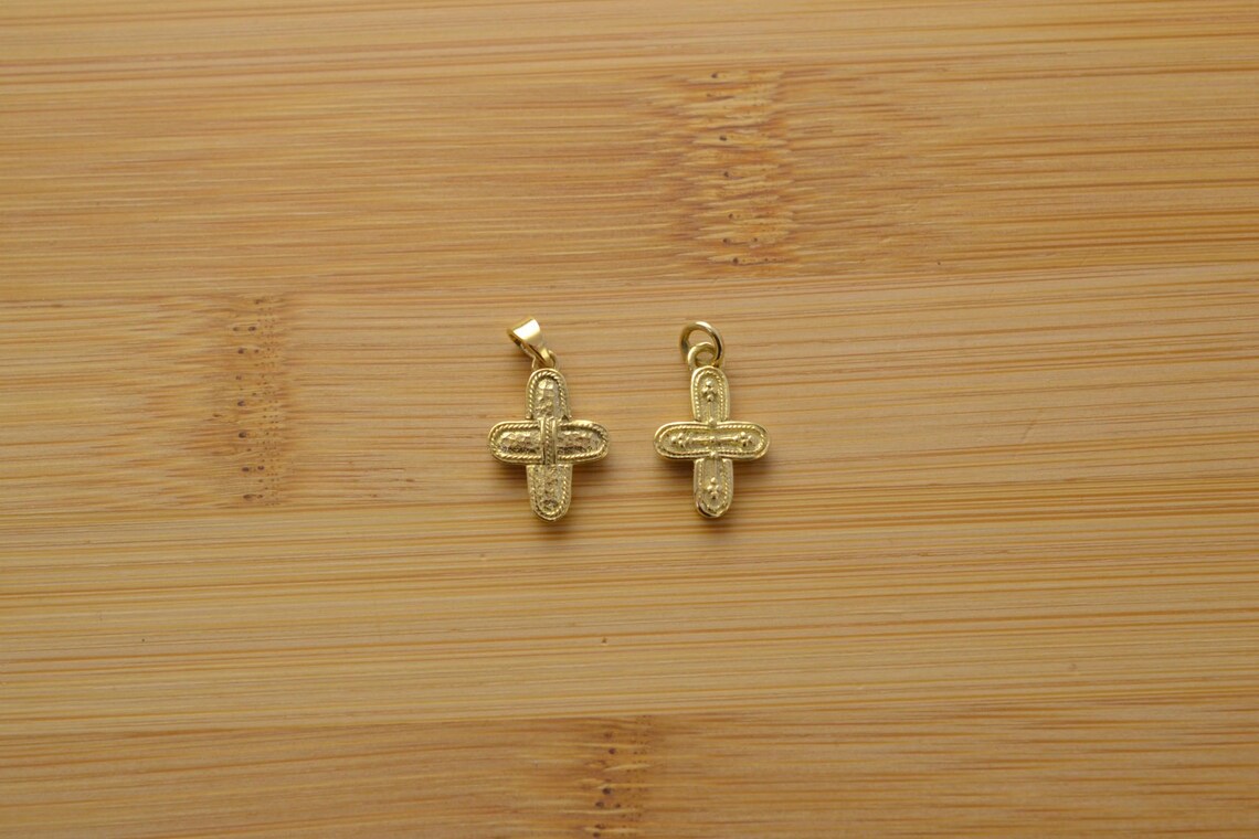 Tiny Gold Cross Gift Solid 18k Gold Cross Mens Cross | Etsy